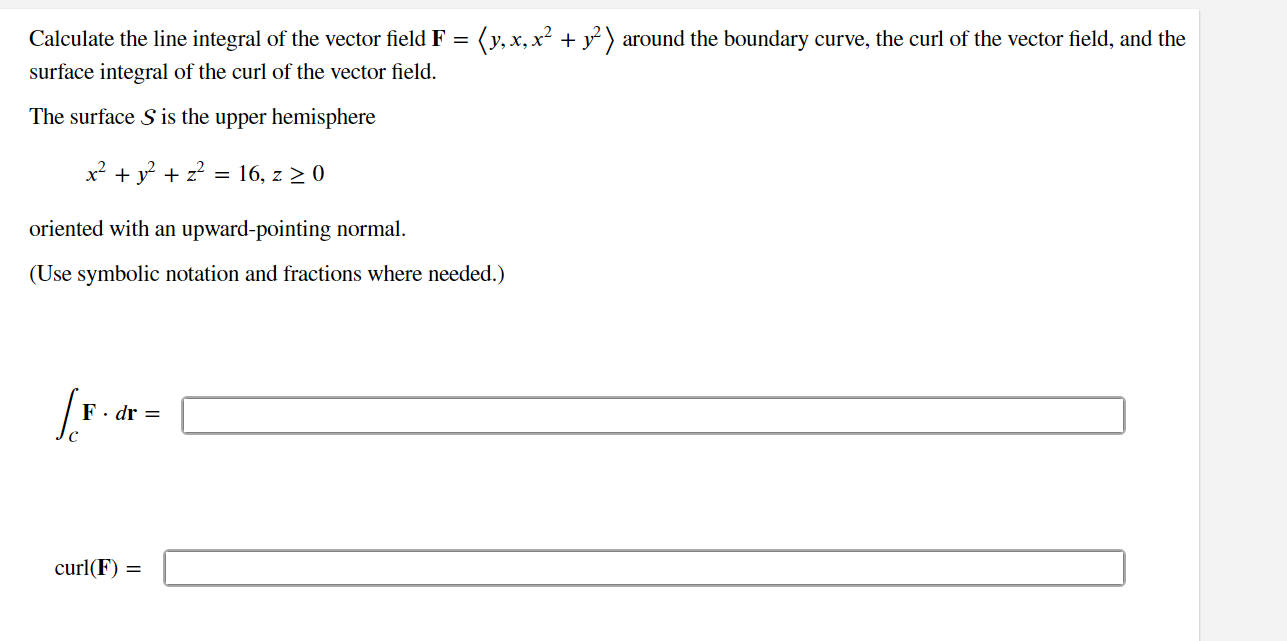 Solved Calculate the line integral of the vector field | Chegg.com