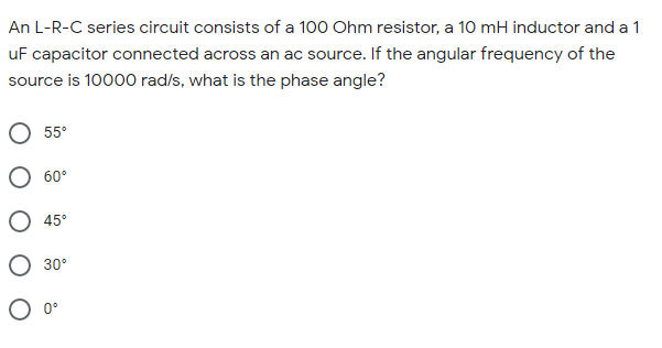Solved An L-R-C series circuit consists of a 100 Ohm | Chegg.com
