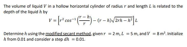 Solved USE THE MODIFIED SECANT METHOD AND DO BY HAND NOT | Chegg.com
