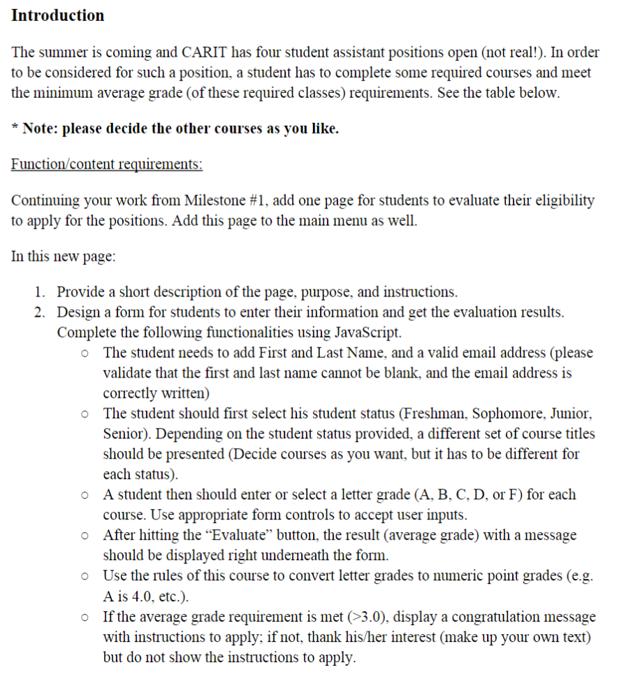 Solved Just need A page I will add it to my menu don't worry | Chegg.com