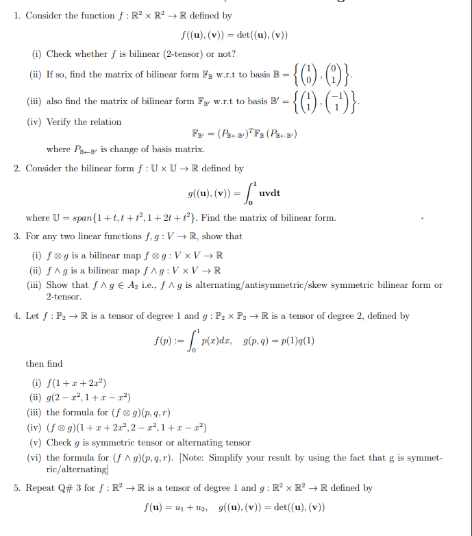 Solved Consider the function f:R2×R2→R ﻿defined | Chegg.com