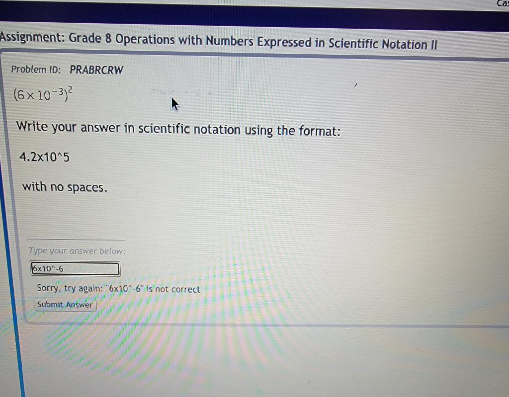 Solved ca Assignment: Grade 8 Operations with Numbers | Chegg.com