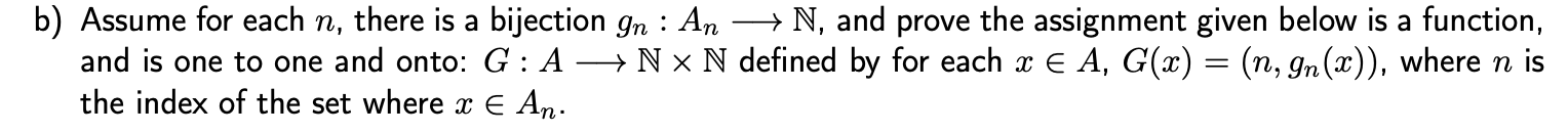 Solved 6. Given a collection of pairwise disjoint countable | Chegg.com