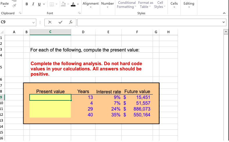 Solved Paste BIU- 2 Alignment Number Cells Editing | Chegg.com