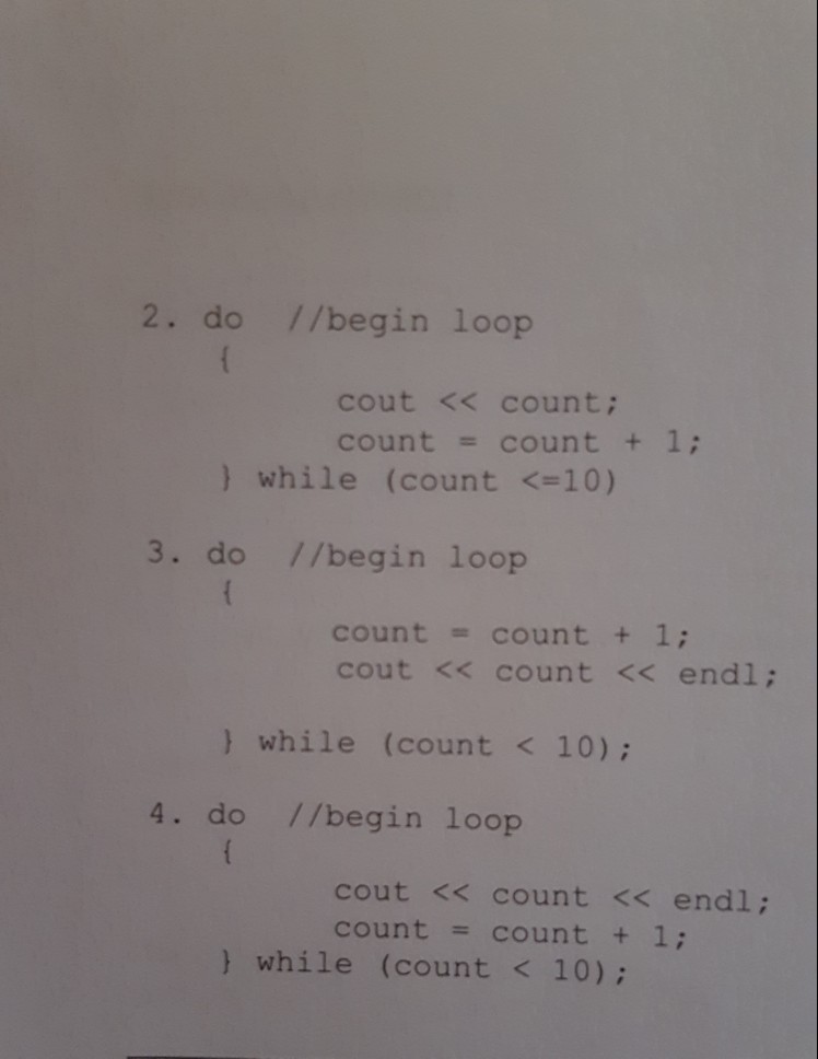 Solved Which of the declaration int count 0:? of the | Chegg.com