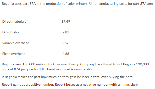 Solved Begonia uses part 87A in the production of color | Chegg.com