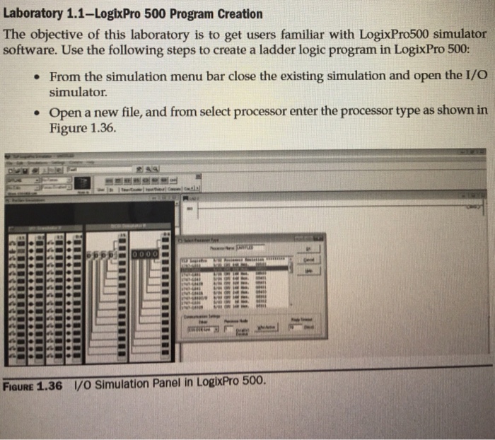 Laboratory 1.1-LogixPro 500 Program Creation The | Chegg.com