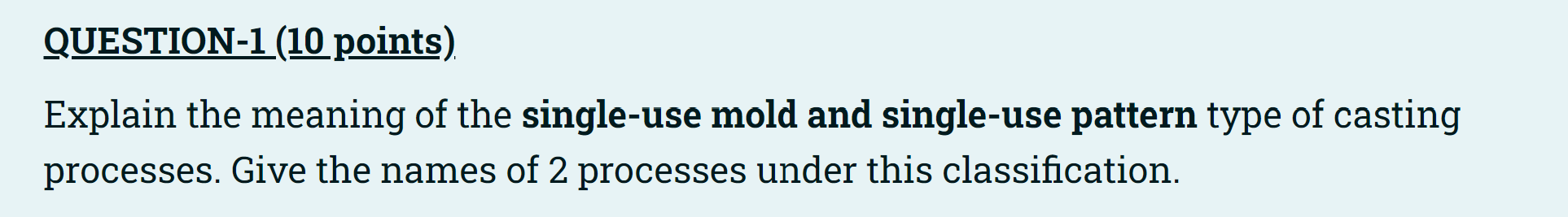 Solved QUESTION-1 (10 points) Explain the meaning of the | Chegg.com