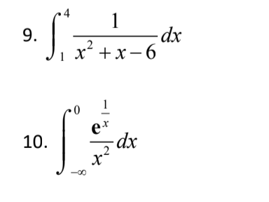 Solved Determine if each of the following integrals converge | Chegg.com