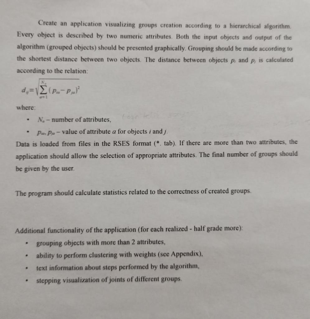 Solved Create an application visualizing groups creation | Chegg.com