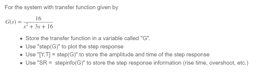 Solved For The System With Transfer Function Given By 