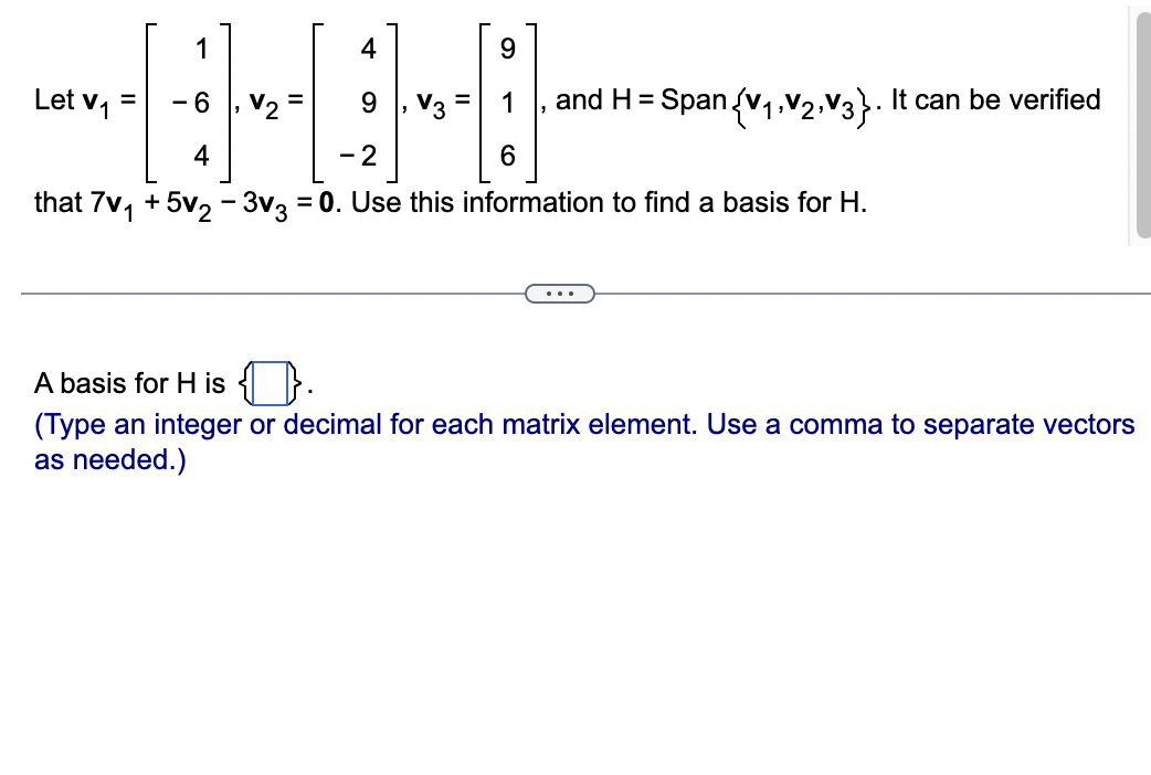 Solved Let v1=⎣⎡1−64⎦⎤,v2=⎣⎡49−2⎦⎤,v3=⎣⎡916⎦⎤, and | Chegg.com