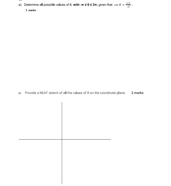 Solved a) ﻿Determine all possible values of θ, ﻿with | Chegg.com