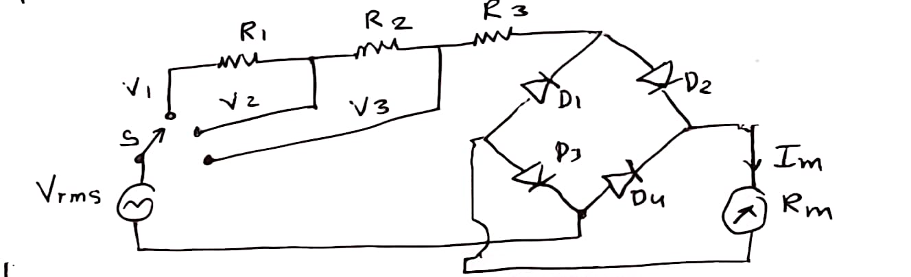 Solved Multi Range Ac Voltmeter Using Daronval Meter With 