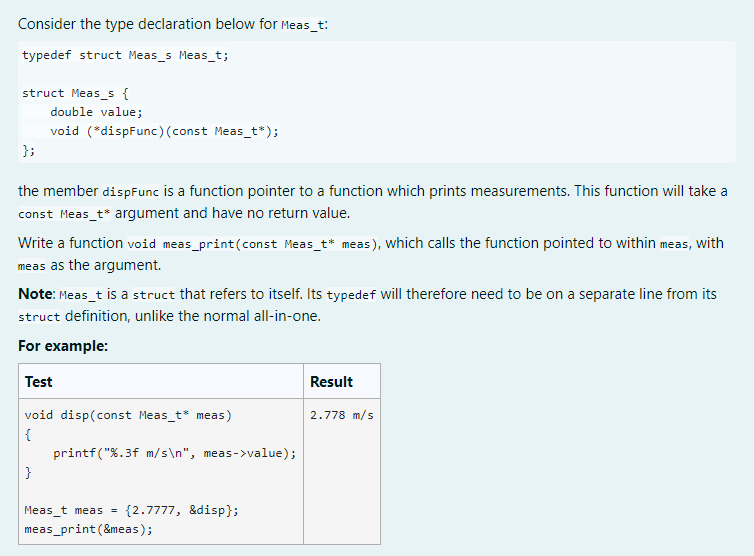 Solved Consider the type declaration below for Meas_t: | Chegg.com