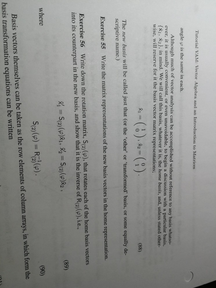 Figure 11: Transformation (by a "passive” rotation of | Chegg.com