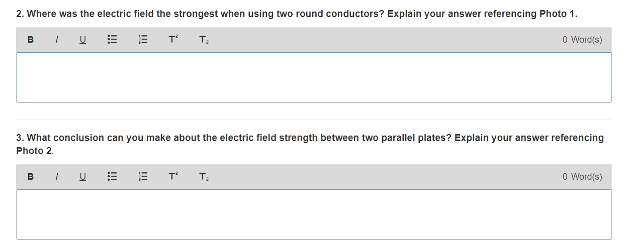 2. Where was the electric field the strongest when | Chegg.com