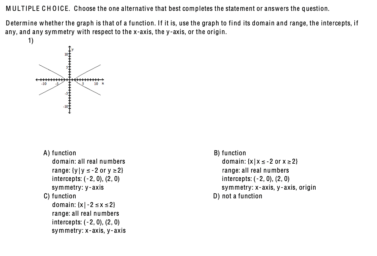 Solved MULTIPLE CHOICE. Choose the one alternative that best | Chegg.com