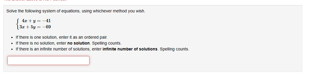 Solved Solve the following system of equations, using | Chegg.com