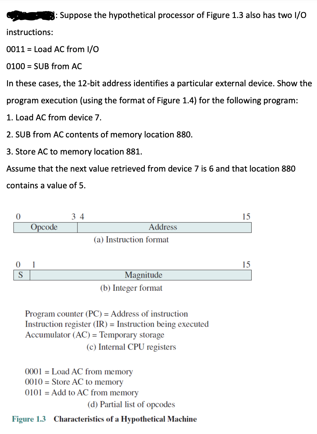 Solved Suppose the hypothetical processor of Figure 1.3 also | Chegg.com