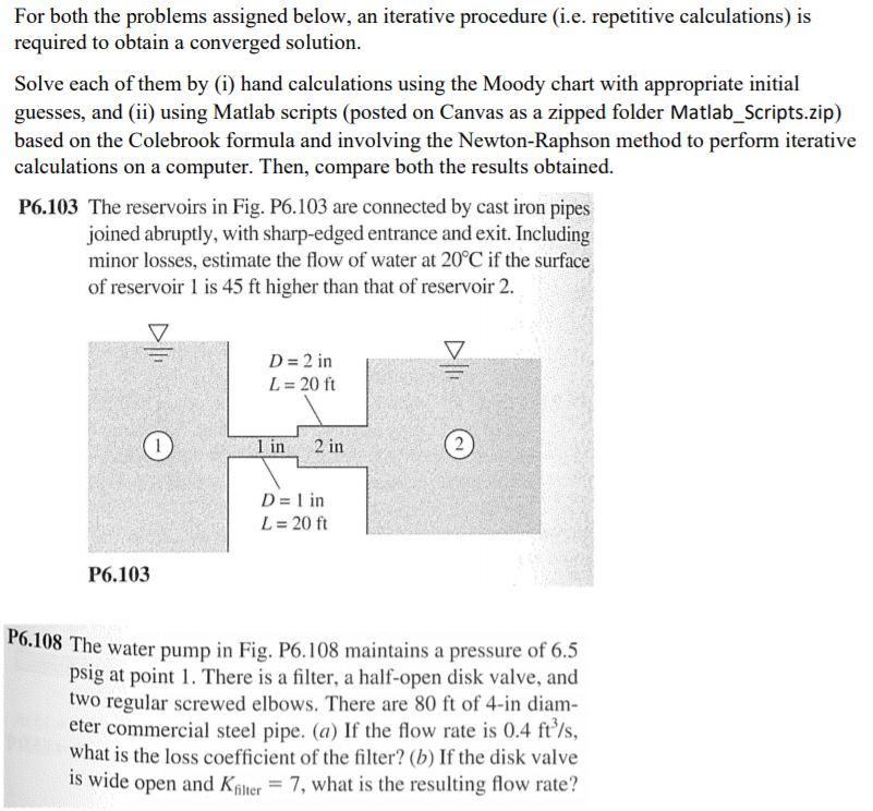 Solved For both the problems assigned below, an iterative | Chegg.com