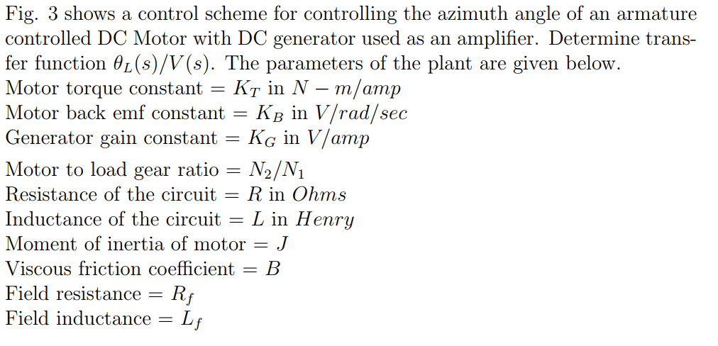 Solved = Fig. 3 shows a control scheme for controlling the | Chegg.com
