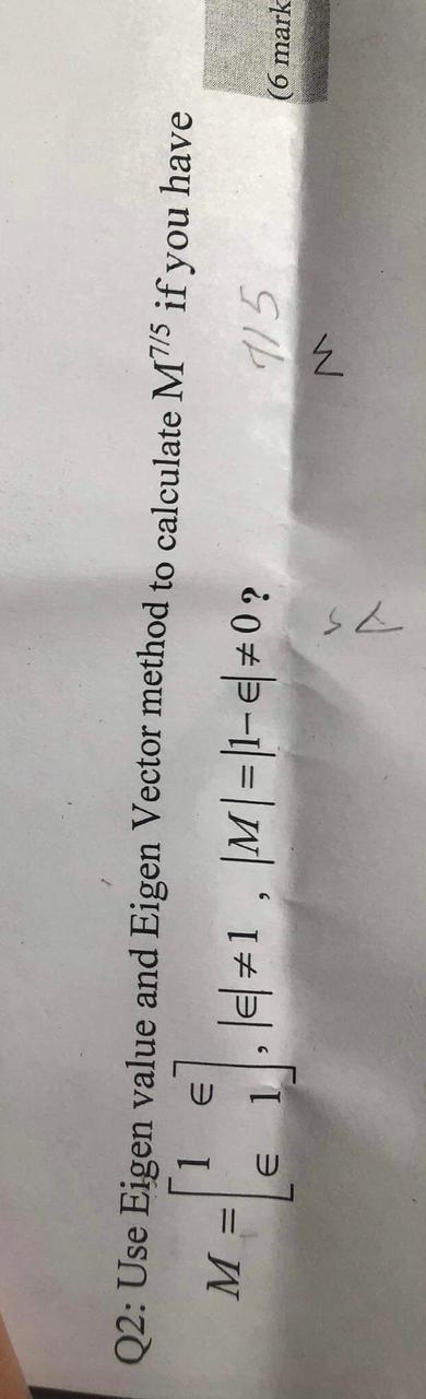 Solved Q2: Use Eigen value and Eigen Vector method to | Chegg.com