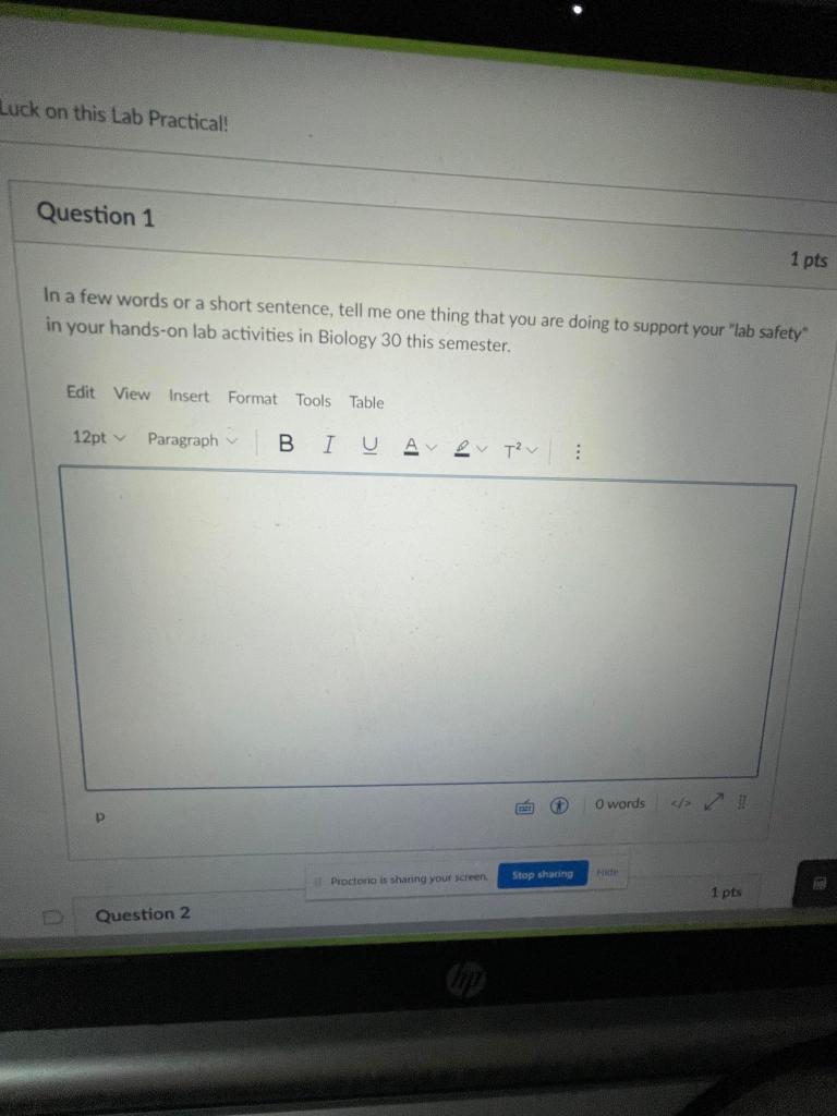 Solved In a few words or a short sentence, tell me one thing | Chegg.com