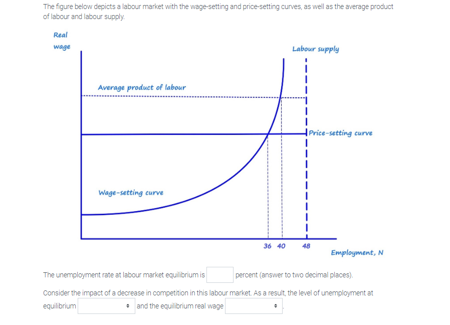 Solved The figure below depicts a labour market with the | Chegg.com