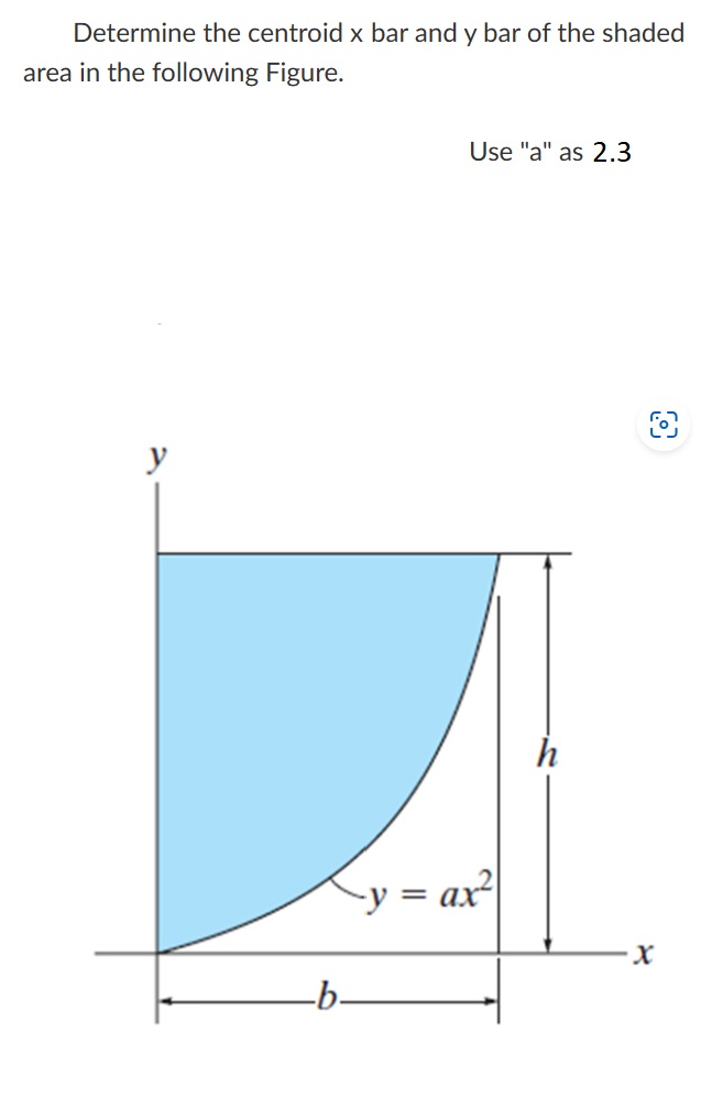 Solved Determine the centroid x bar and y bar of the shaded | Chegg.com