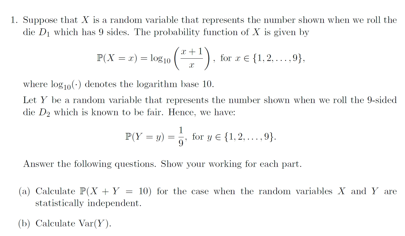 Solved 1. Suppose that X is a random variable that | Chegg.com
