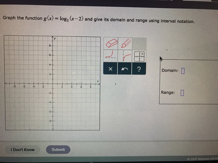 Solved Graph the function g(x) = log_3(x - 2) and give its | Chegg.com