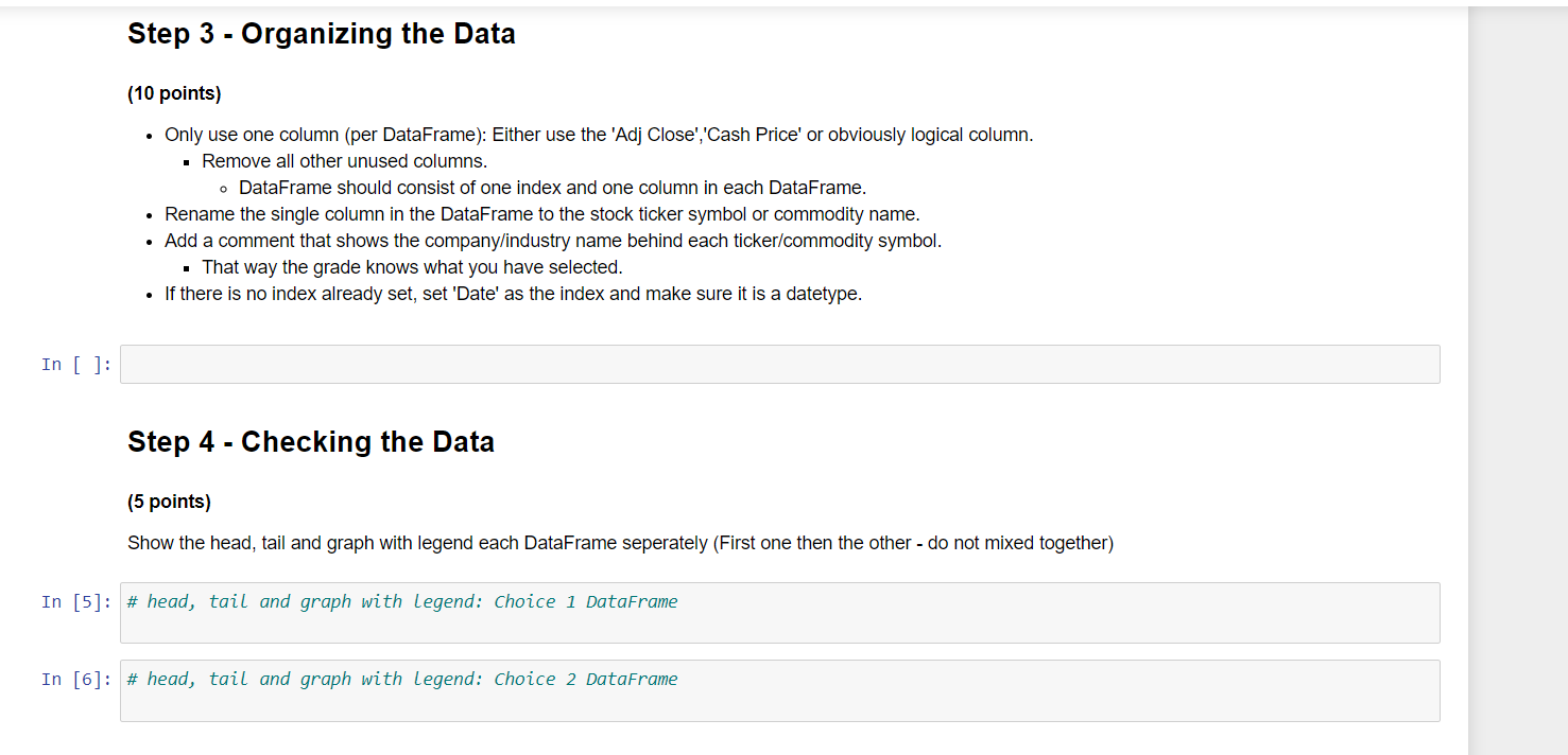 Solved Step 1 - Imports (5 points) • Write All the imports | Chegg.com