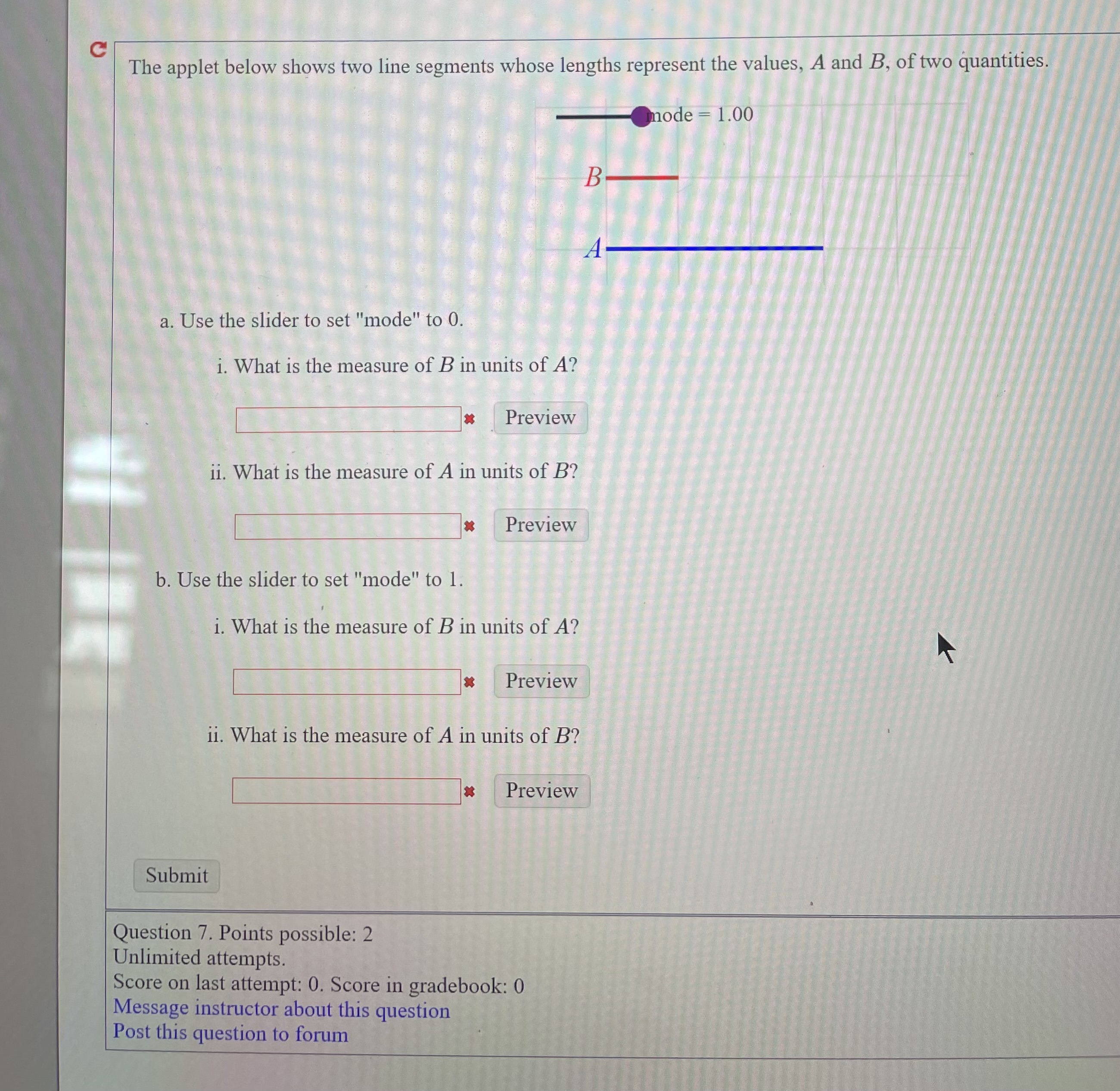 Solved The applet below shows two line segments whose | Chegg.com