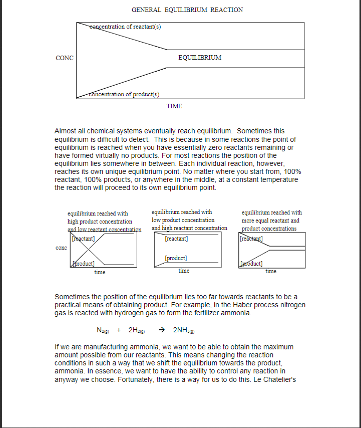 Solved Introduction to Equilibrium BACKGROUND Some reactions | Chegg.com