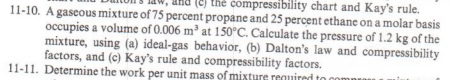 Solved the compressibility chart and Kay's rule. 11-10. A | Chegg.com
