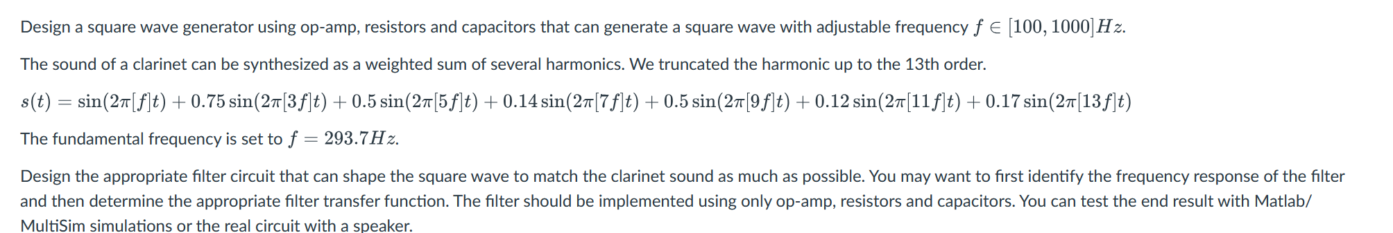 Solved Design a square wave generator using op-amp, | Chegg.com
