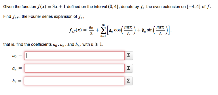 Solved Given the function f(x) = 3x + 1 defined on the | Chegg.com