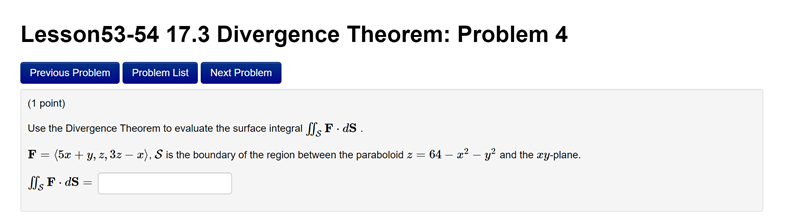 Solved Lesson53-54 17.3 Divergence Theorem: Problem 4 | Chegg.com