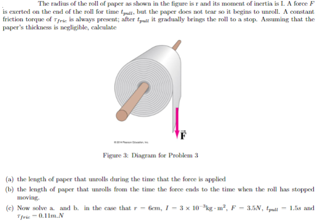 Solved The radius of the roll of paper as shown in the | Chegg.com