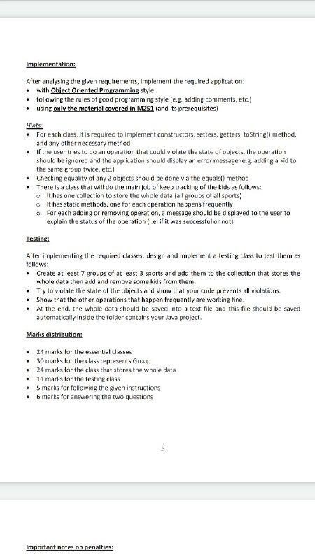 Implementation: After analysing the given | Chegg.com