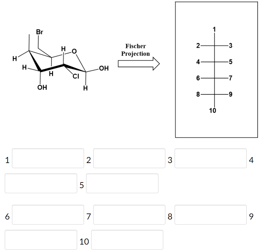 Solved Question 1 Complete the Fischer projection for the | Chegg.com