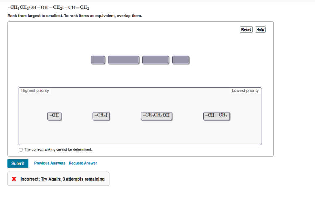 Solved Part A -Cl-I-OH-CH3 Rank from largest to smallest. | Chegg.com
