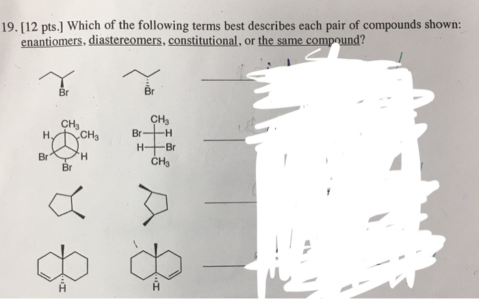Solved 19. [12 pts.] Which of the following terms best | Chegg.com