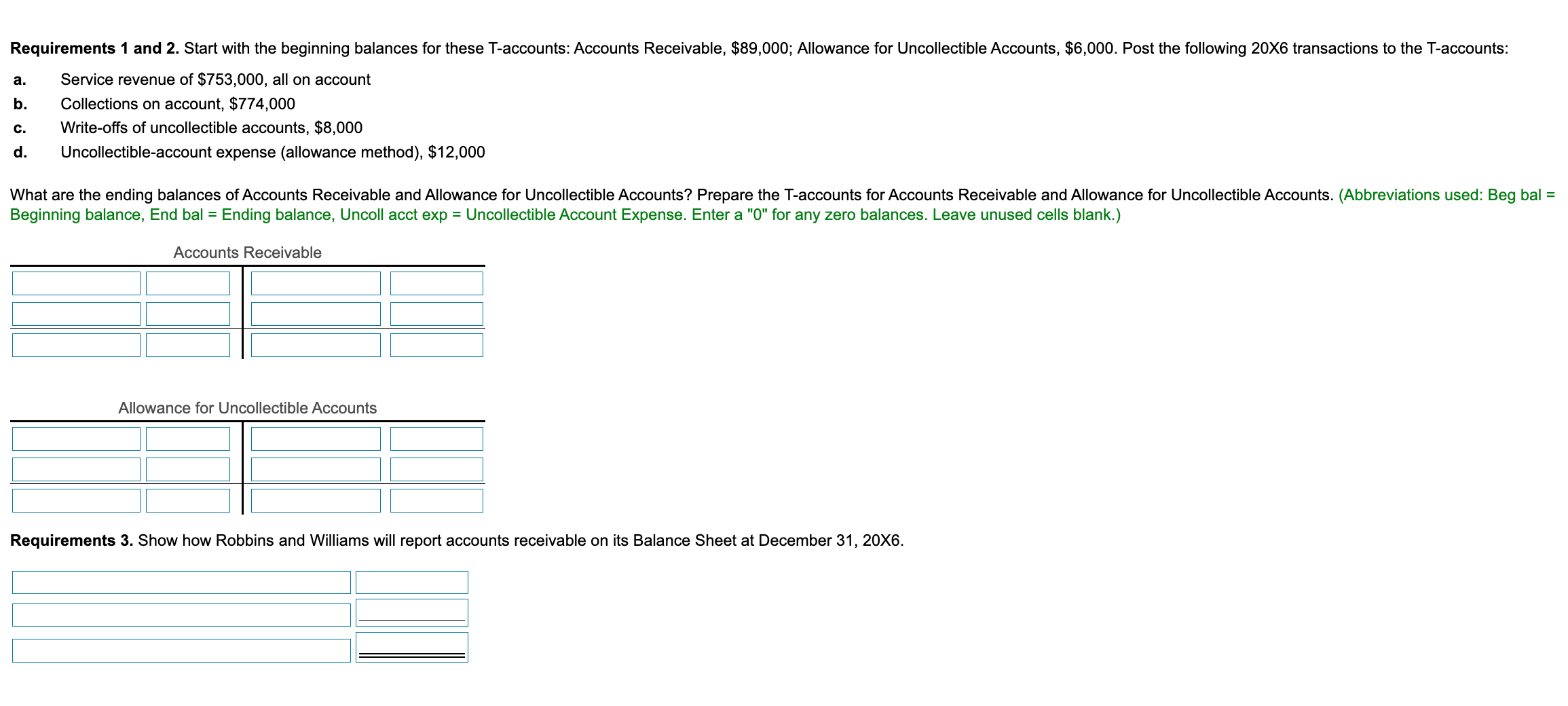 Solved 1. Start with the beginning balances for these | Chegg.com