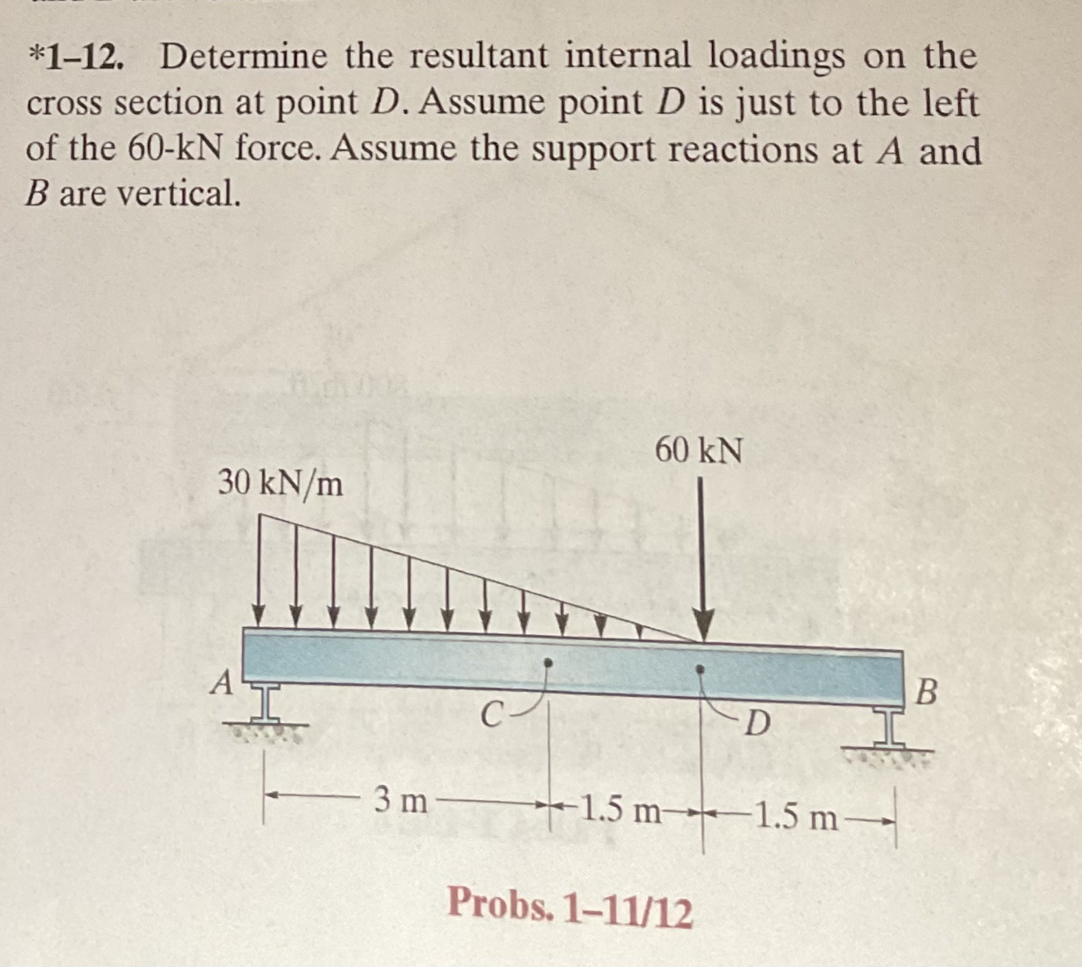 *1-12. Determine the resultant internal loadings on | Chegg.com *1-12. Determine the resultant internal loadings on | Chegg.com