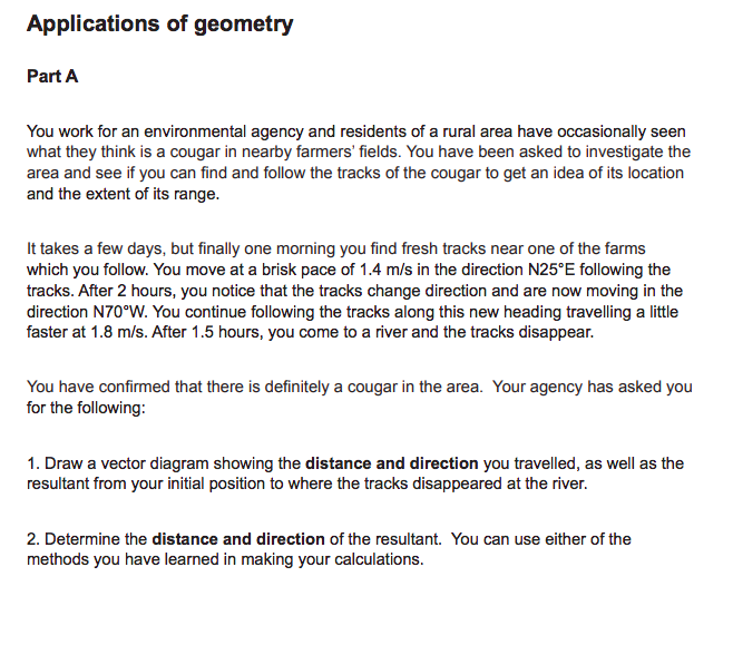 Solved Applications of geometry Part A You work for an | Chegg.com