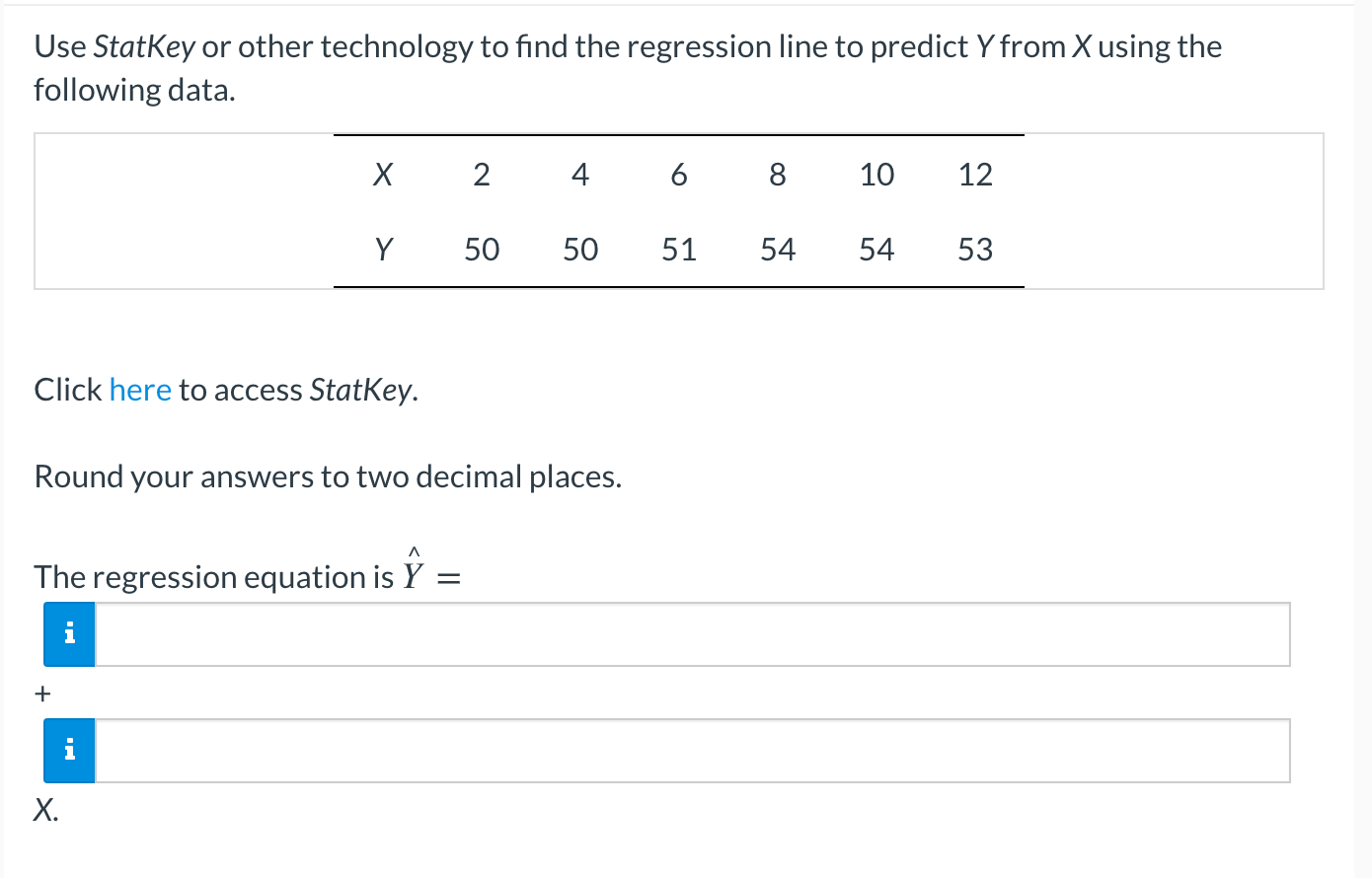 Solved Use StatKey or other technology to find the | Chegg.com