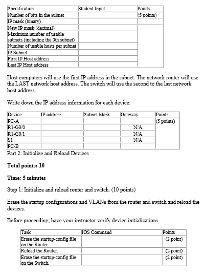 CCNA: Introduction to Networks Skills Asgegsment - | Chegg.com