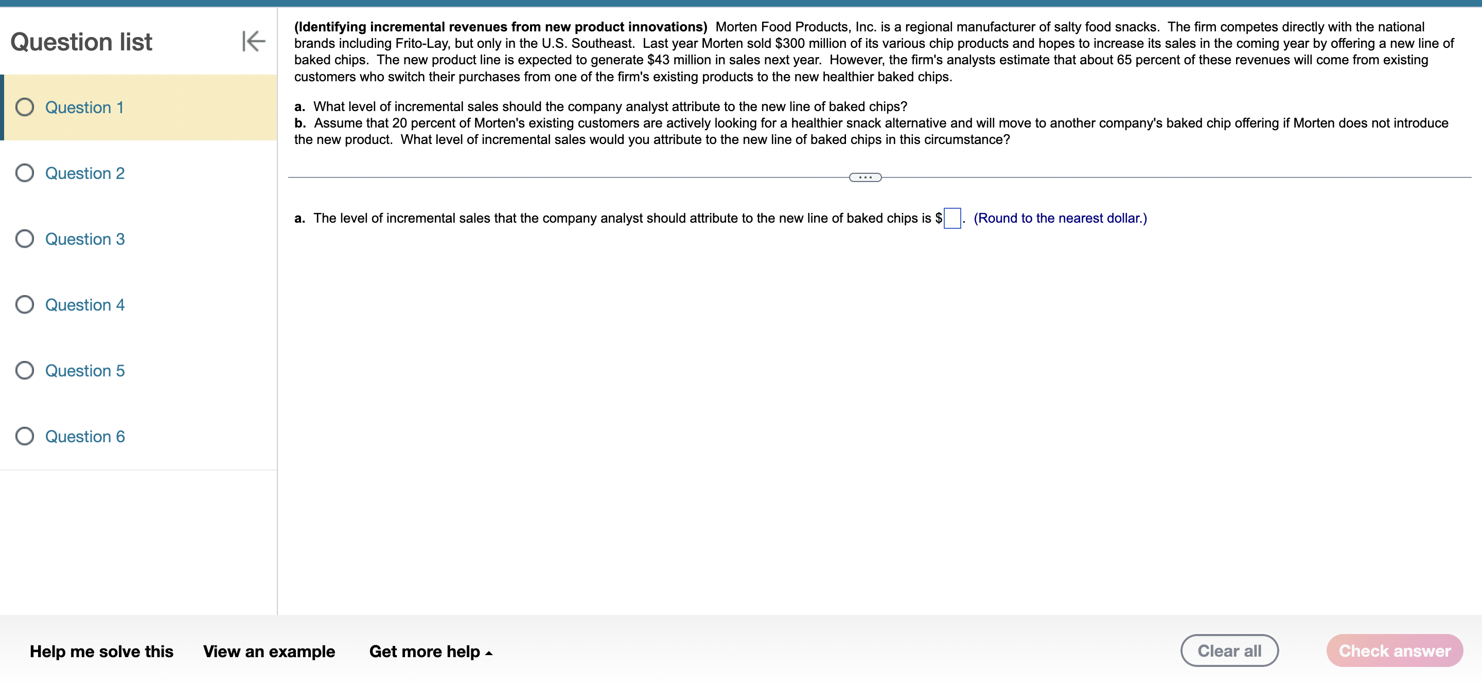 Solved (Identifying incremental revenues from new product | Chegg.com